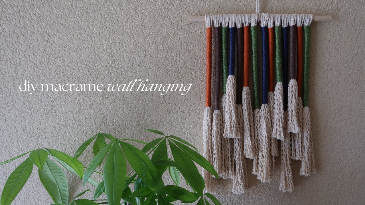 DIY Macrame Wall Hanging - Easy Tutorial for Beginner - YouTube