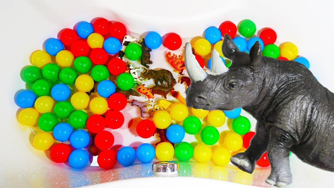 Learn Wild Zoo Animals for Kids Quickly in Colorful Balls Pool - YouTube