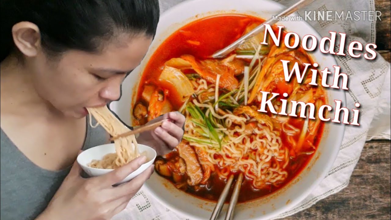 Kimchi Ramen Noodles stew recipe Hot and Spicy - YouTube