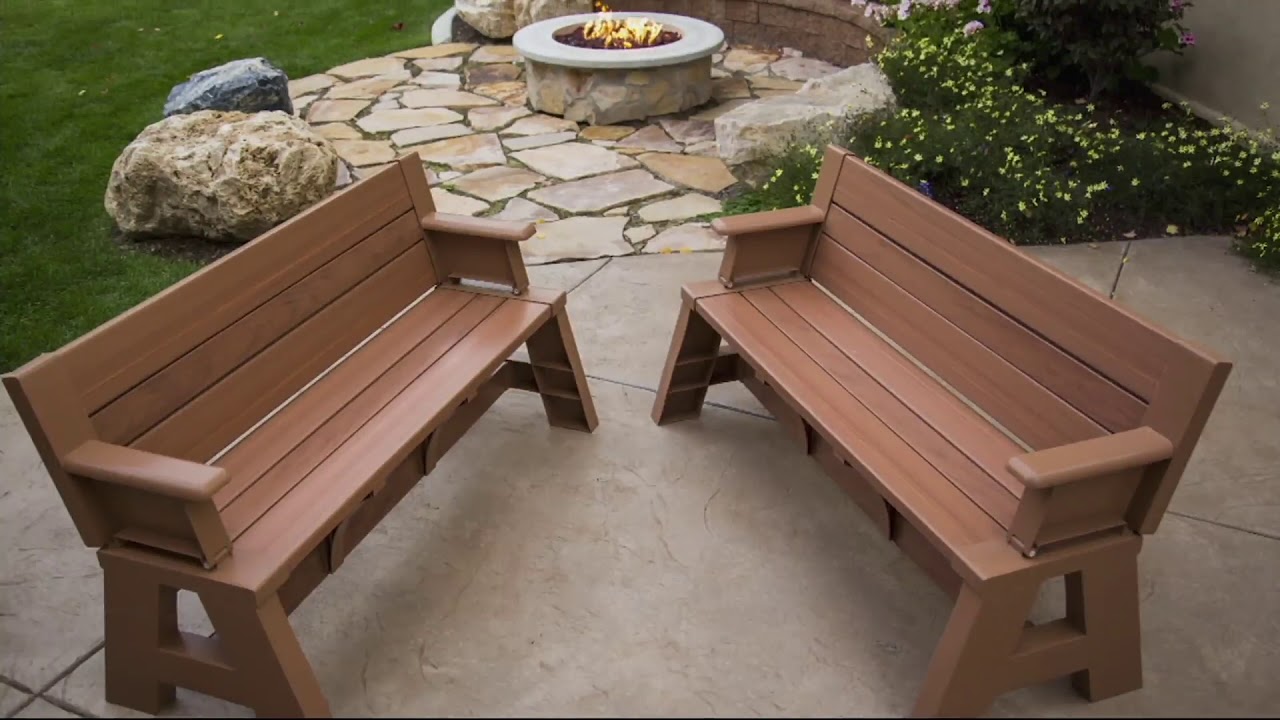 Convert-A-Bench Ultra III Outdoor 2-in-1 Bench-to-Table w/ 5 Year LMW ...