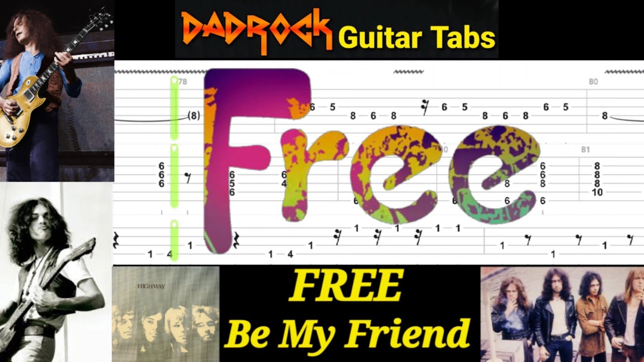 Be My Friend - FREE - Guitar + Bass TABS Lesson - YouTube