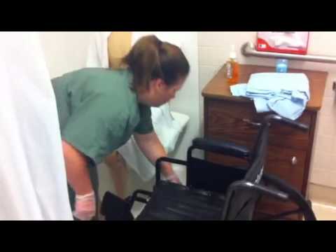 Showering a patient - YouTube