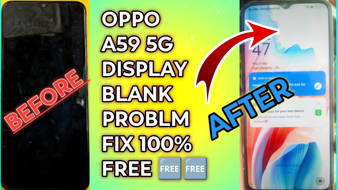 OPPO A59 5G DISPLAY BLANK PROBLM SOLUTION/ Cph 2617 display blank ...
