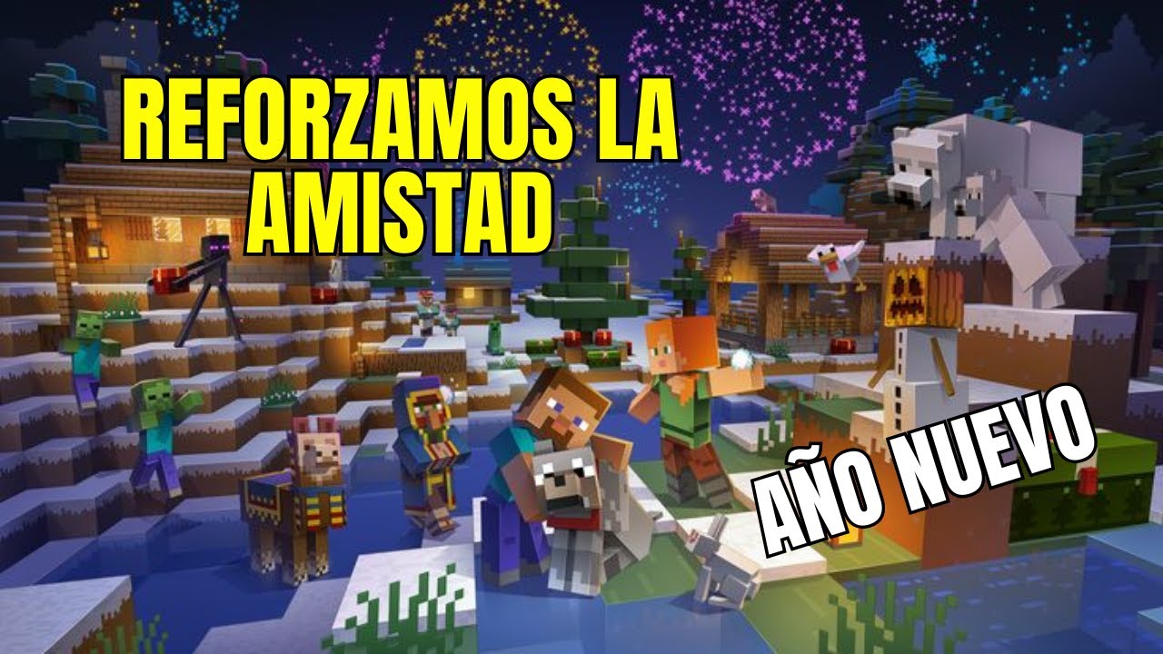 CELEBRAMOS AÑO NUEVO EN MINECRAFT | MUNDO CON SEGUIDORES DÍA 5 - YouTube