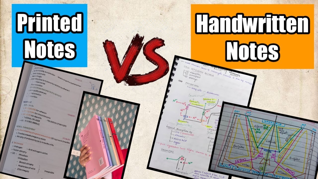 Handwritten Notes v/s Printed Notes | Prepladder, Marrow Notes | ATSMU ...