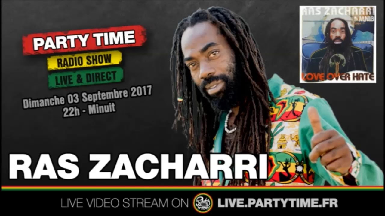Ras Zacharri at Party Time reggae radio show - 03 SEPT 2017 - YouTube