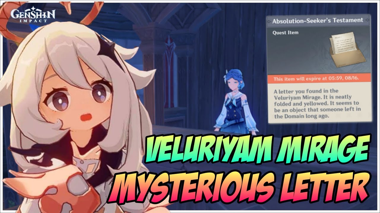 Mysterious Letters in Veluriyam Mirage, Who is Kitain Hideie ...