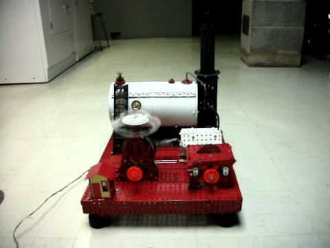 Gilbert Erector Large Stationary Steam Engine - Side View - YouTube