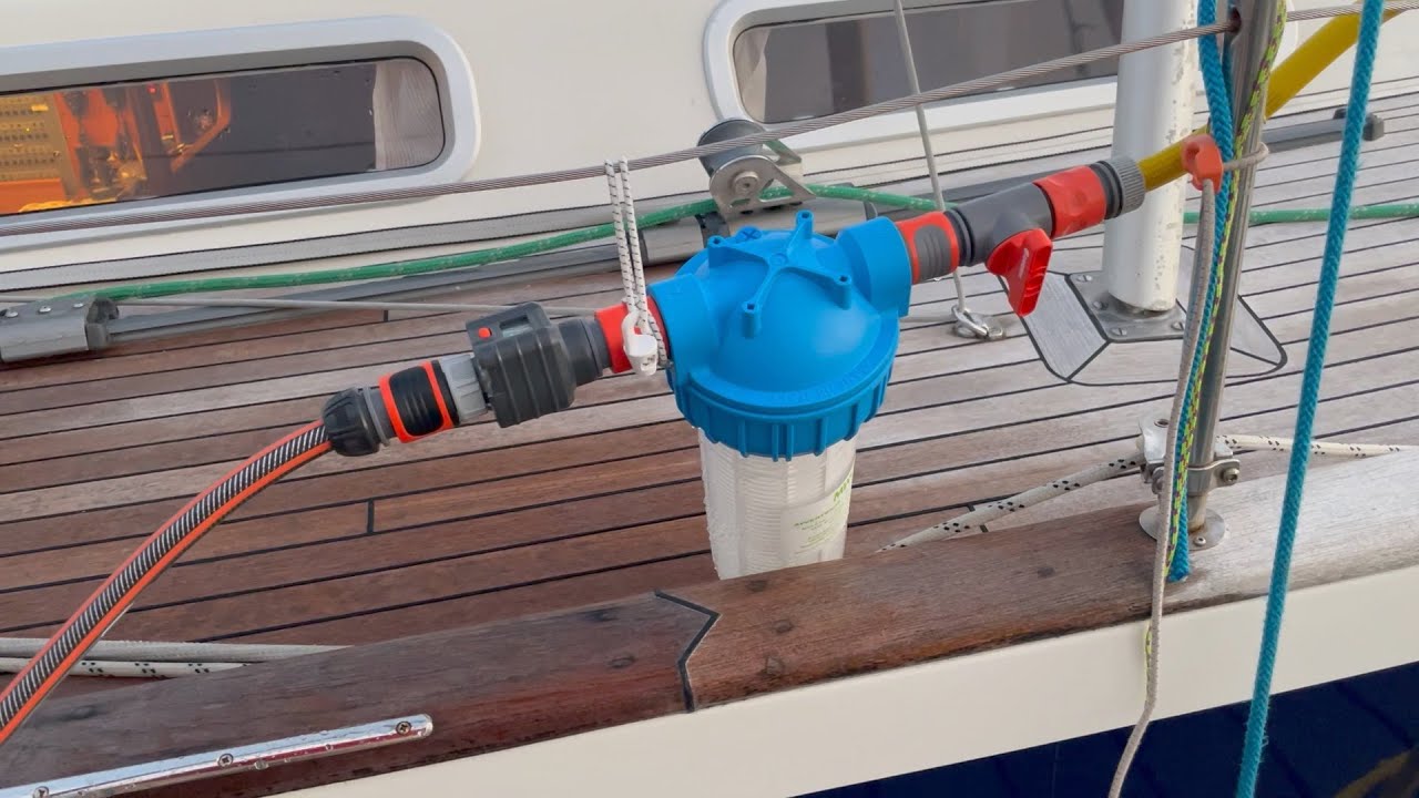 Onboard filling and filtering water - YouTube