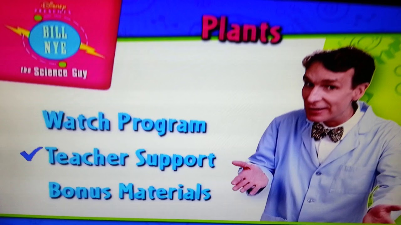 Bill Nye The Science Guy Plants DVD Menu walkthrough - YouTube