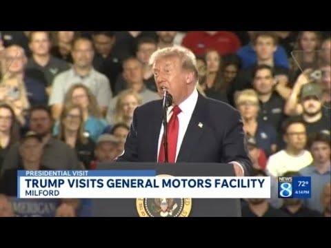 Trump visits General Motors facility