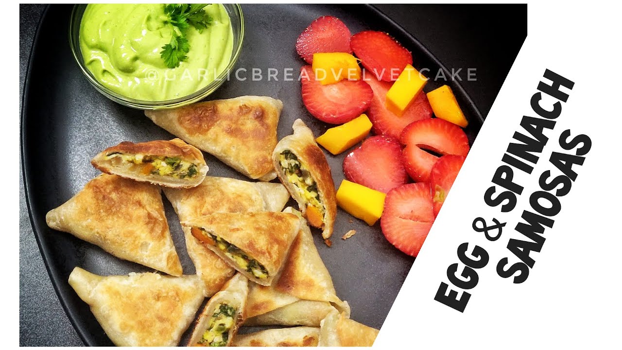 Samosa || Egg & Spinach Samosas || Breakfast || Healthy - YouTube