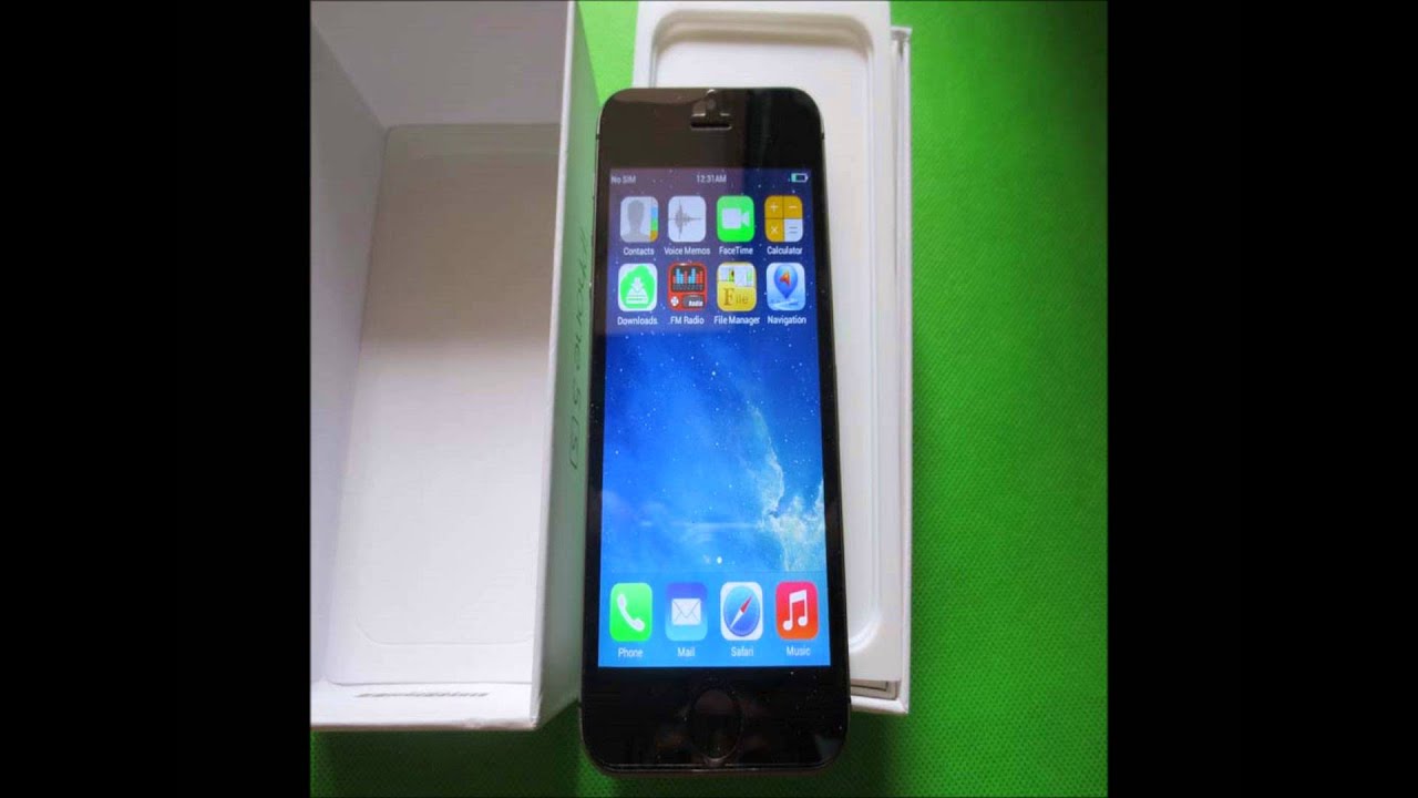 IPHONE 5S COPIA CLONE REPLICA 8MPX DUAL CORE PLAY STORE IOS 7 - YouTube