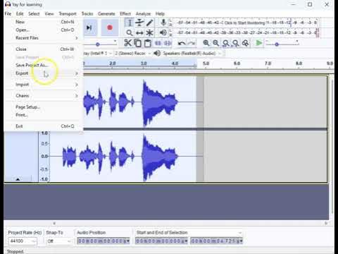 Saving and Exporting from Audacity 2 2 2 - YouTube