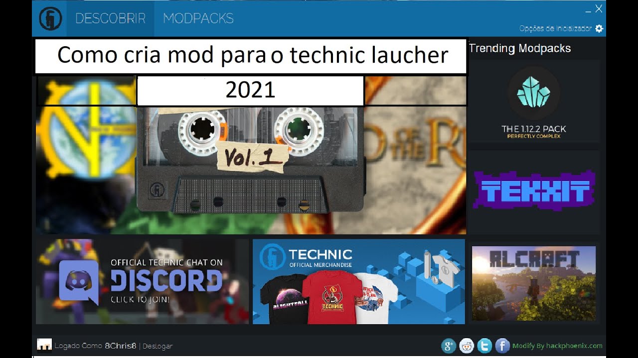 como criar mod para o technic launcher 2021 - YouTube