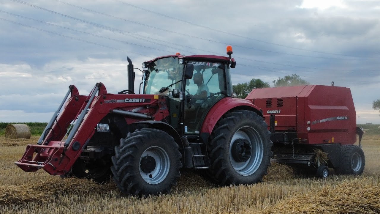 ☆Prasowanie Słomy☆Case FARMALL 95u&RB344☆ - YouTube