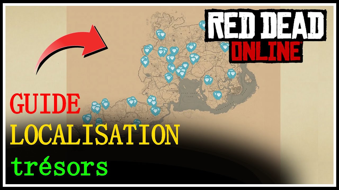 Guide Red Dead Online : Localisation trésors (carte) - YouTube