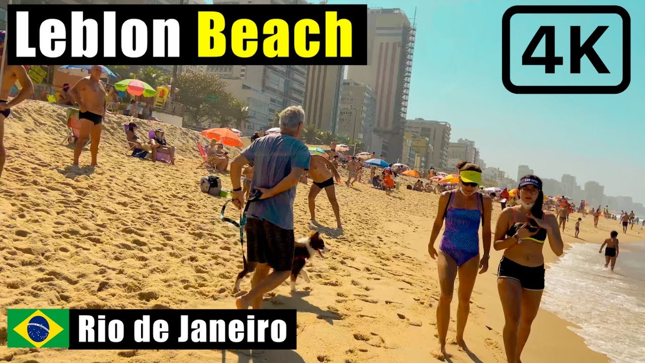 Walking on Leblon Beach, Rio de Janeiro, Brazil 🏖️ - Rio de Janeiro ...