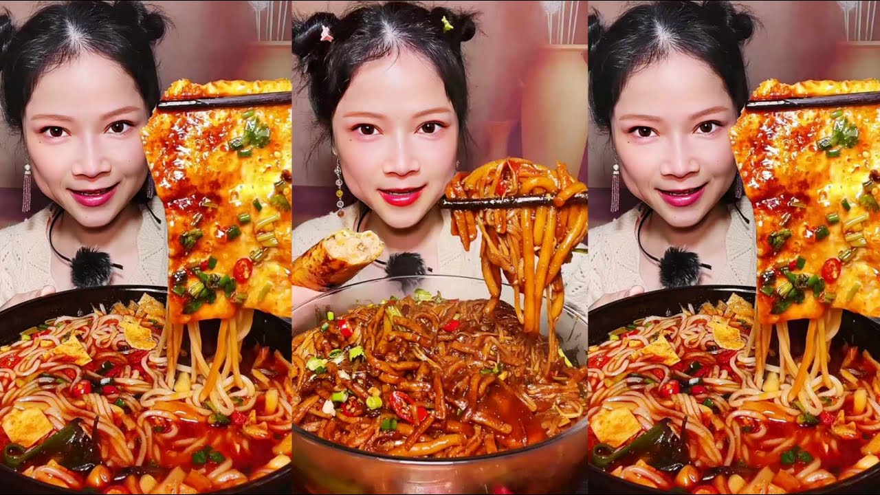 Asmr Spicy Food Noodles | Eating Spicy Food Mukbang | 매운먹방 | 중국음식 ASMR ...