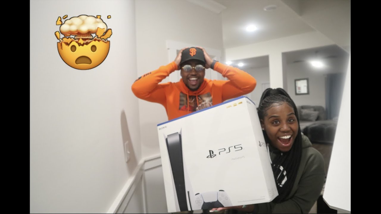 Surprising my Fiancé with the PS5 PRANK!!!!!! - YouTube
