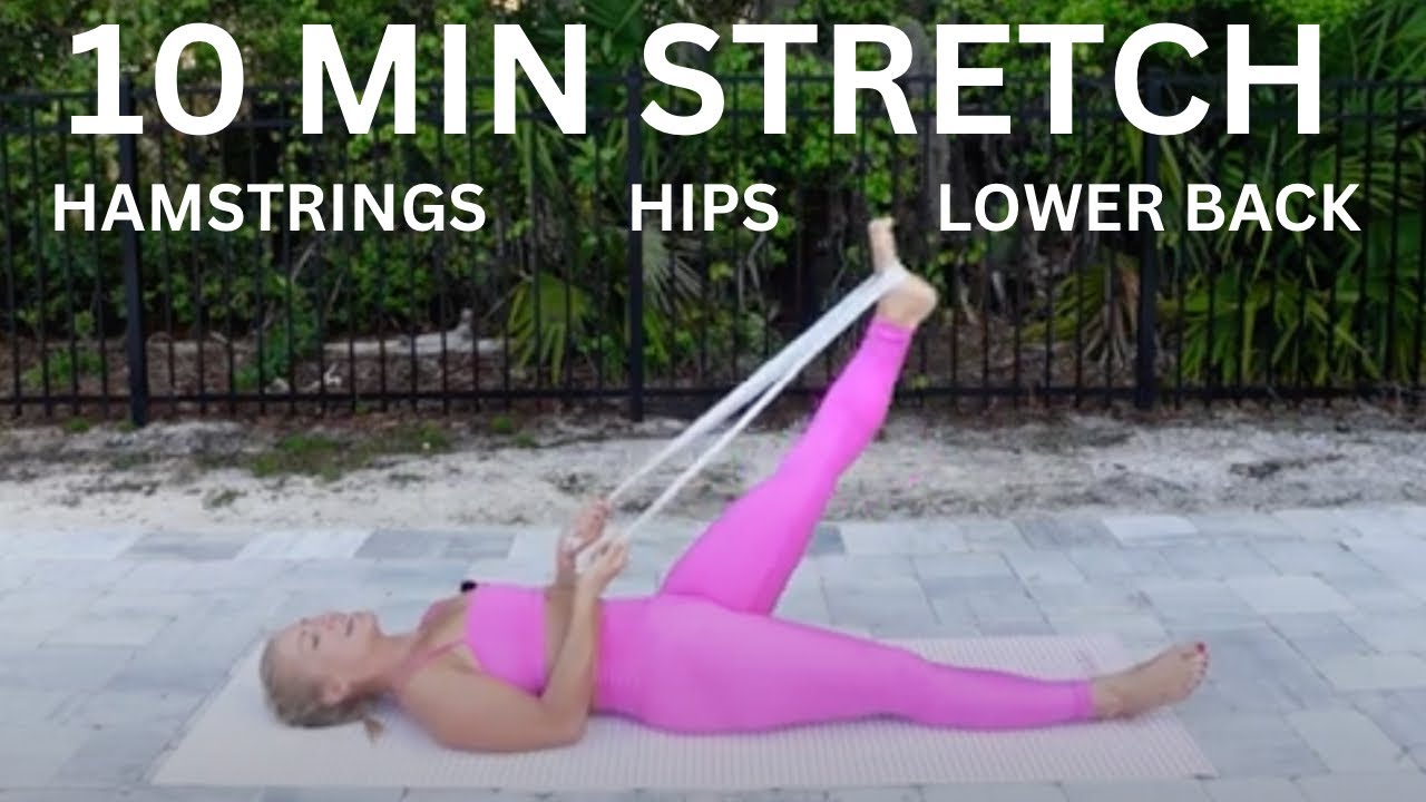 STRETCH & STRENGTHEN YOUR LOW BACK AND HIPS IN UNDER 10 MIN - YouTube