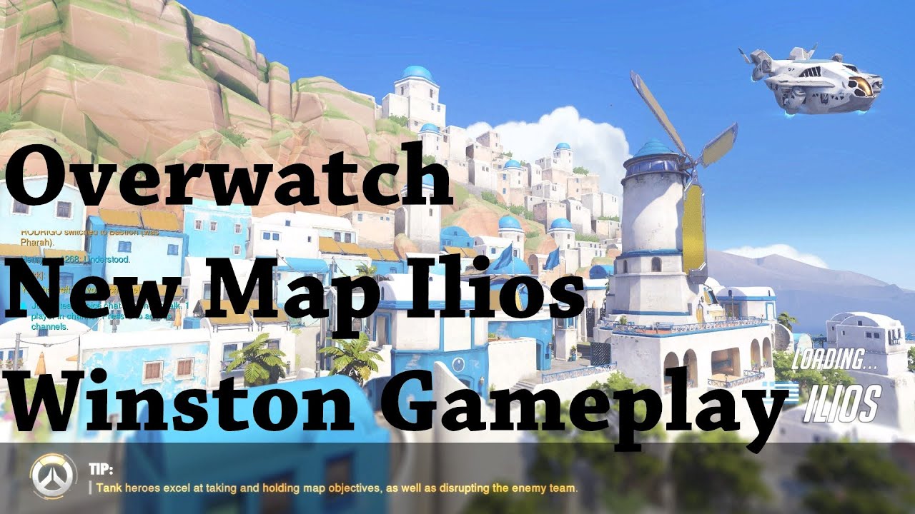 Overwatch Winston Gameplay [New Map : Ilios] - YouTube