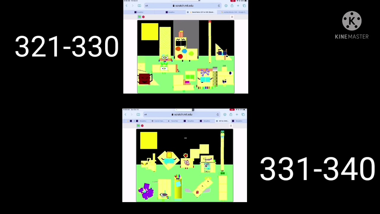 numberblocks band retro 321-330 vs numberblocks band retro 331-340 ...