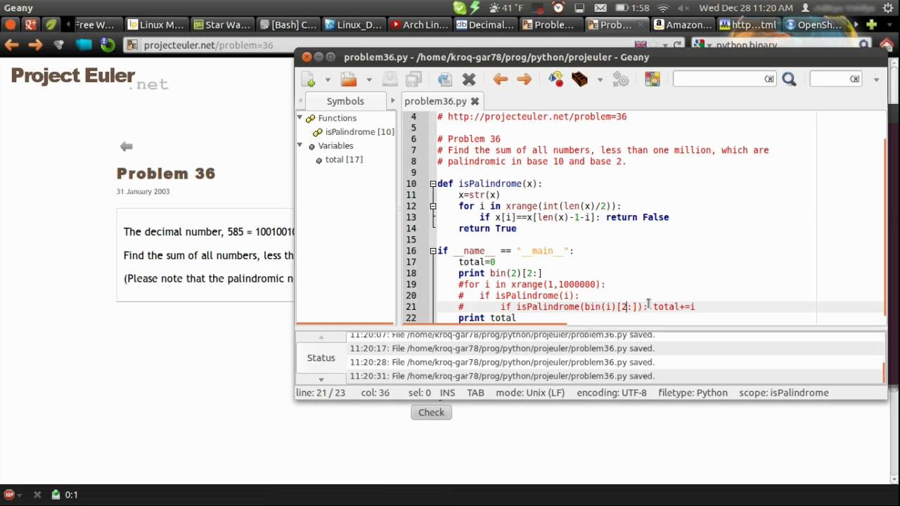 Project Euler Problem 36 Youtube