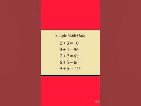 Simple Math Quiz. - YouTube