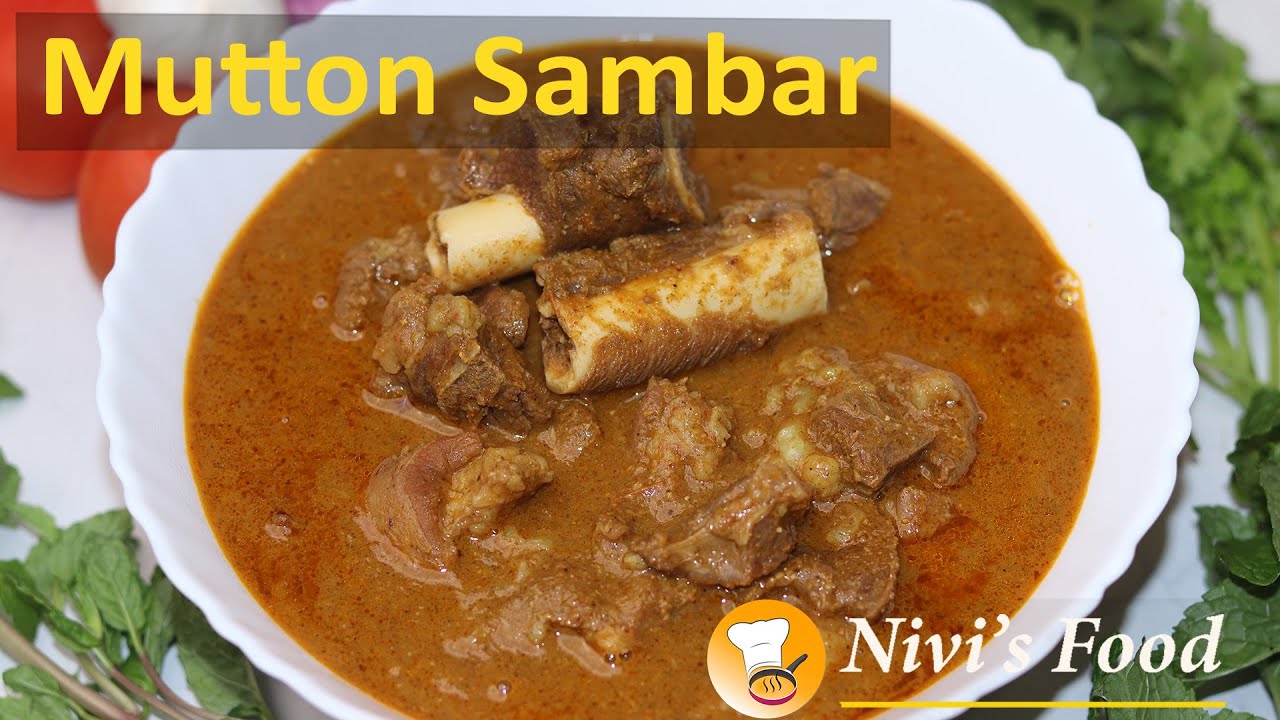 Easy mutton sambar | How to make mutton sambar recipe in kannada ...