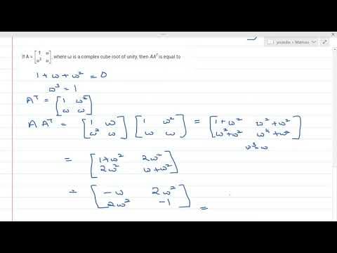Matrices - Matrices with complex cubes of unity - YouTube