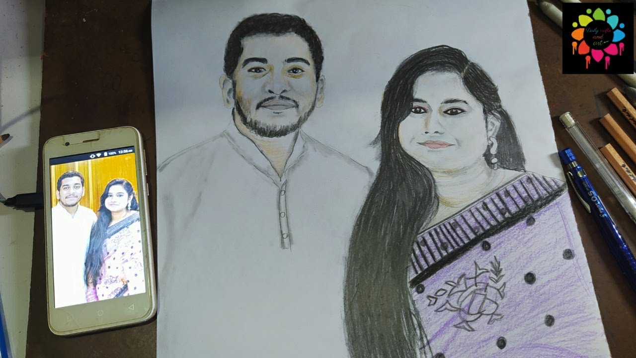 Drawing portrait with colour pencils ️ ️/ Portrait Art / what tools ...