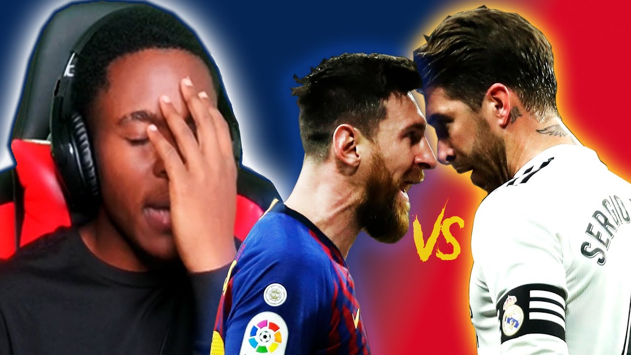 Reacting to MESSI VS SERGIO RAMOS Bloody Fights & Angry Moments - YouTube