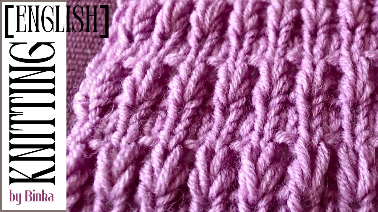 [English] Flower-bud paths knitting pattern. How to knit. - YouTube