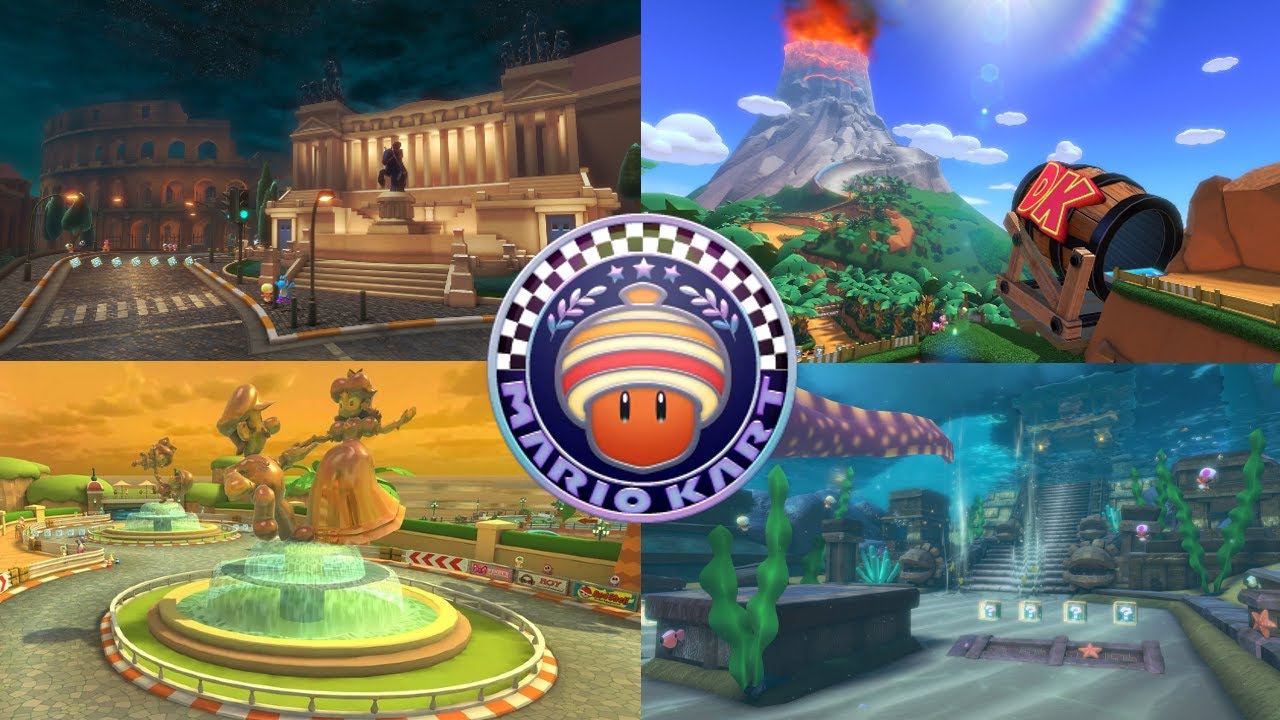 Mario Kart 8 Deluxe - All Acorn Cup Tracks (100cc VS Race) - YouTube