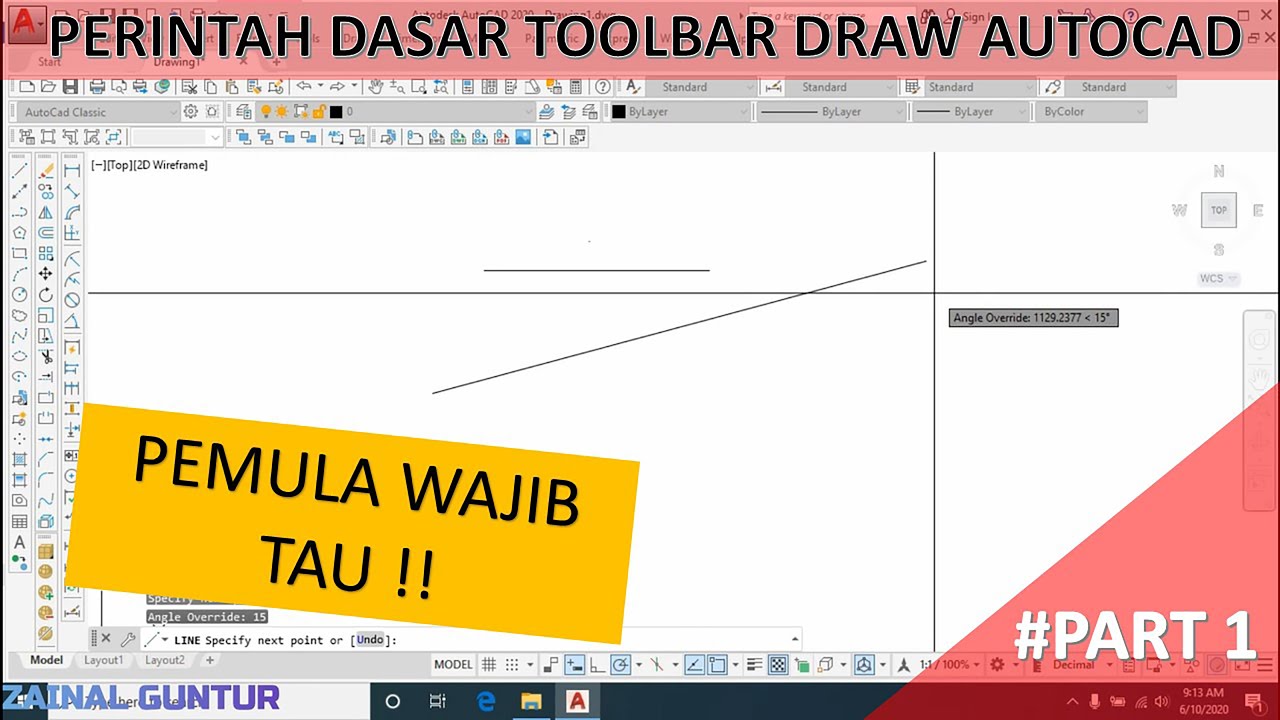 Perintah Dasar AutoCad Toolbar Draw #Part1 - Tutorial Autocad - YouTube