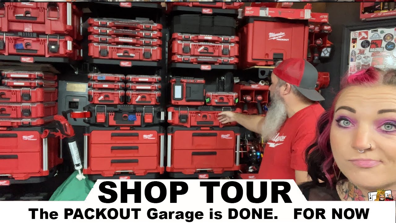 The PACKOUT WALL is DONE now time for a SHOP TOUR ( Milwaukee Tools ...