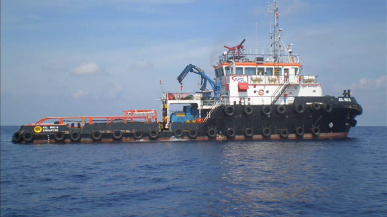 Anchor Handling Operation | AHT ASL Mulia with AWB Crest Support 1 ...