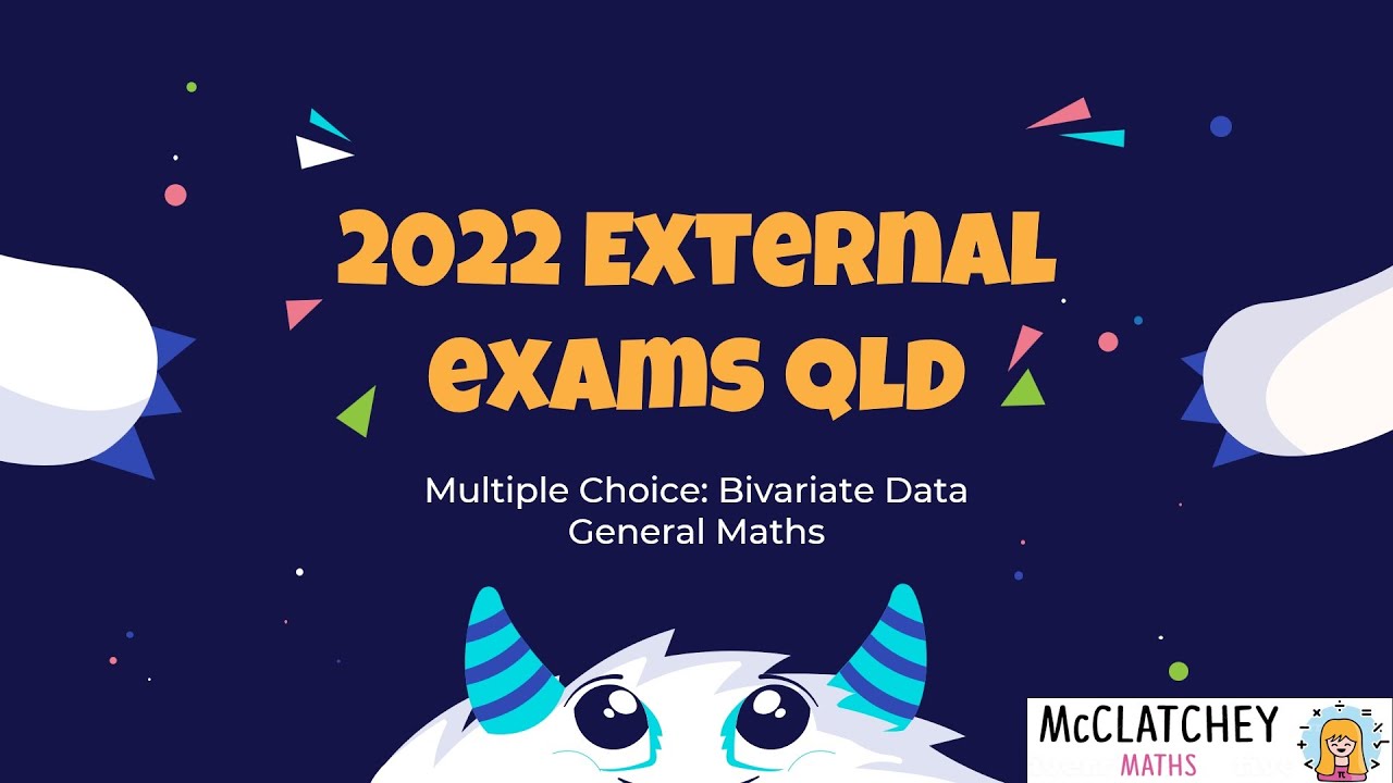 2022 QLD General Maths Multiple Choice questions: Bivariate data - YouTube