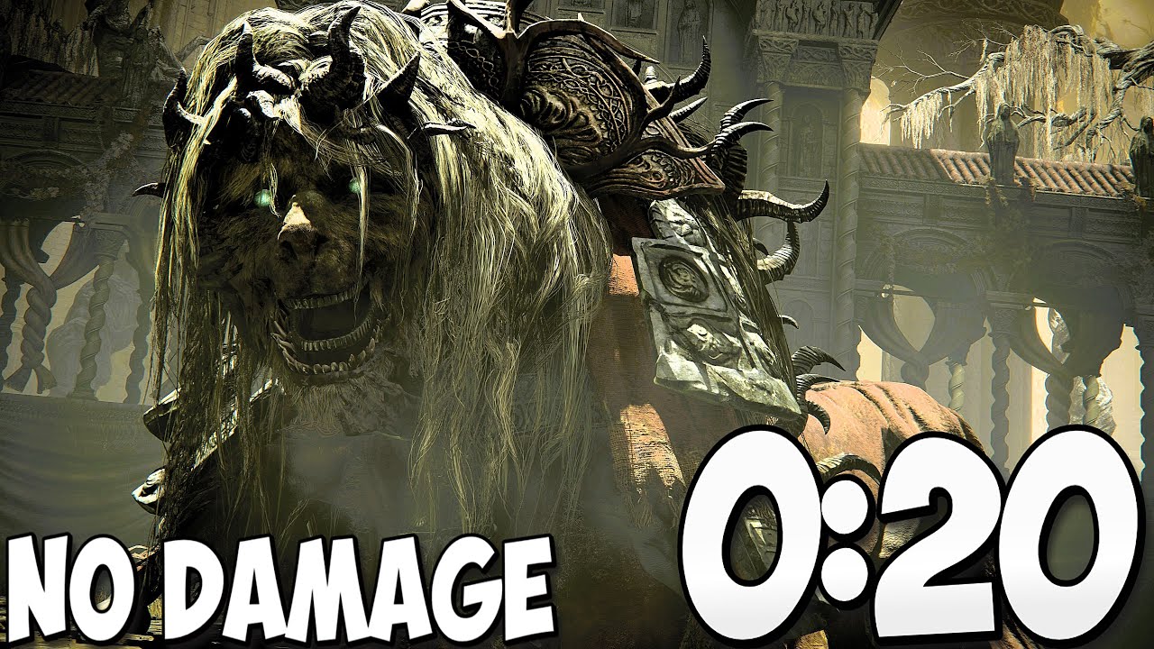 Divine Beast Dancing Lion - FASTEST KILL [ NO DAMAGE ] - Elden Ring ...