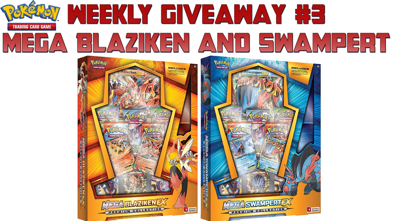 Weekly Giveaway #3 - Mega Blaziken and Swampert EX boxes! - YouTube
