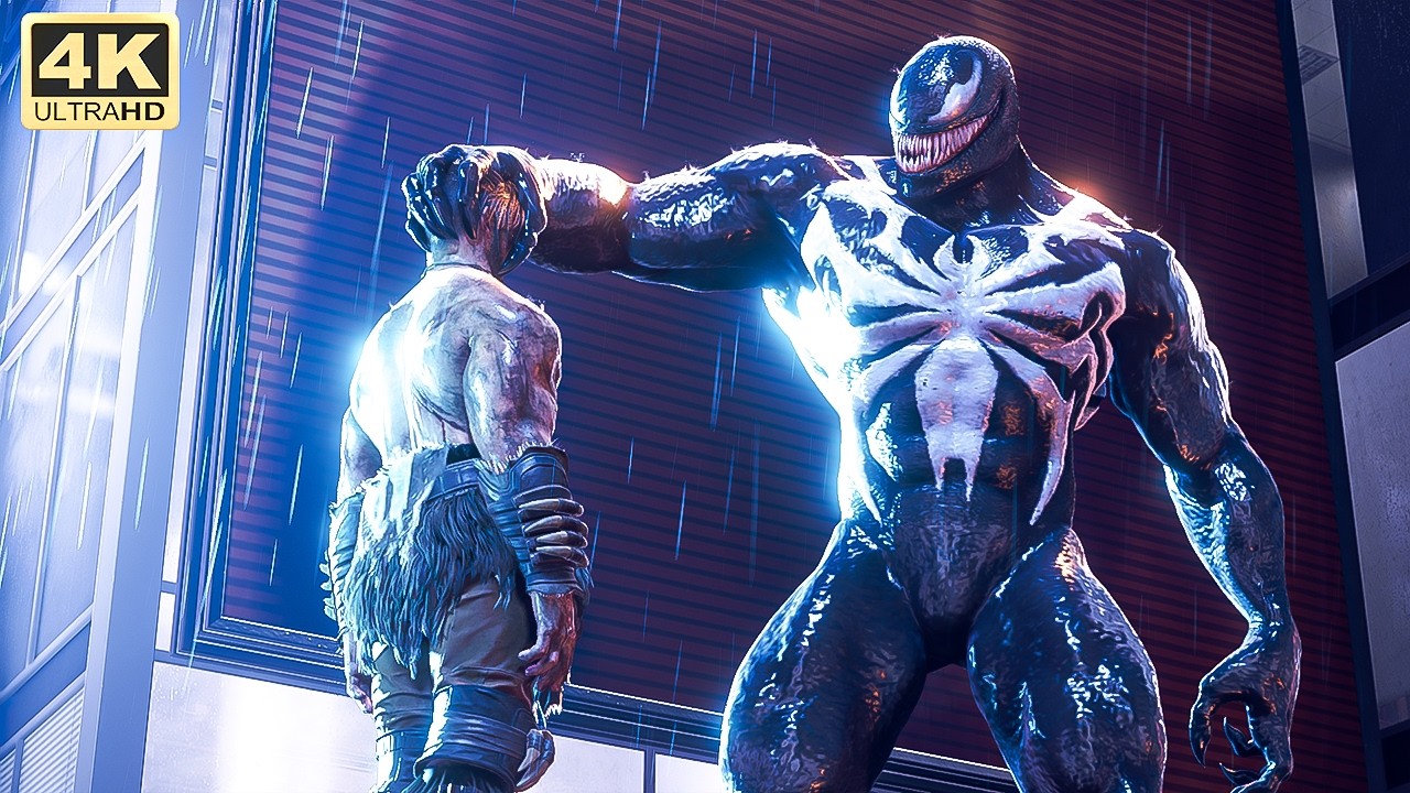 Venom Vs Kraven The Hunter Epic Fight Scene In Marvel's Spider Man 2 ...