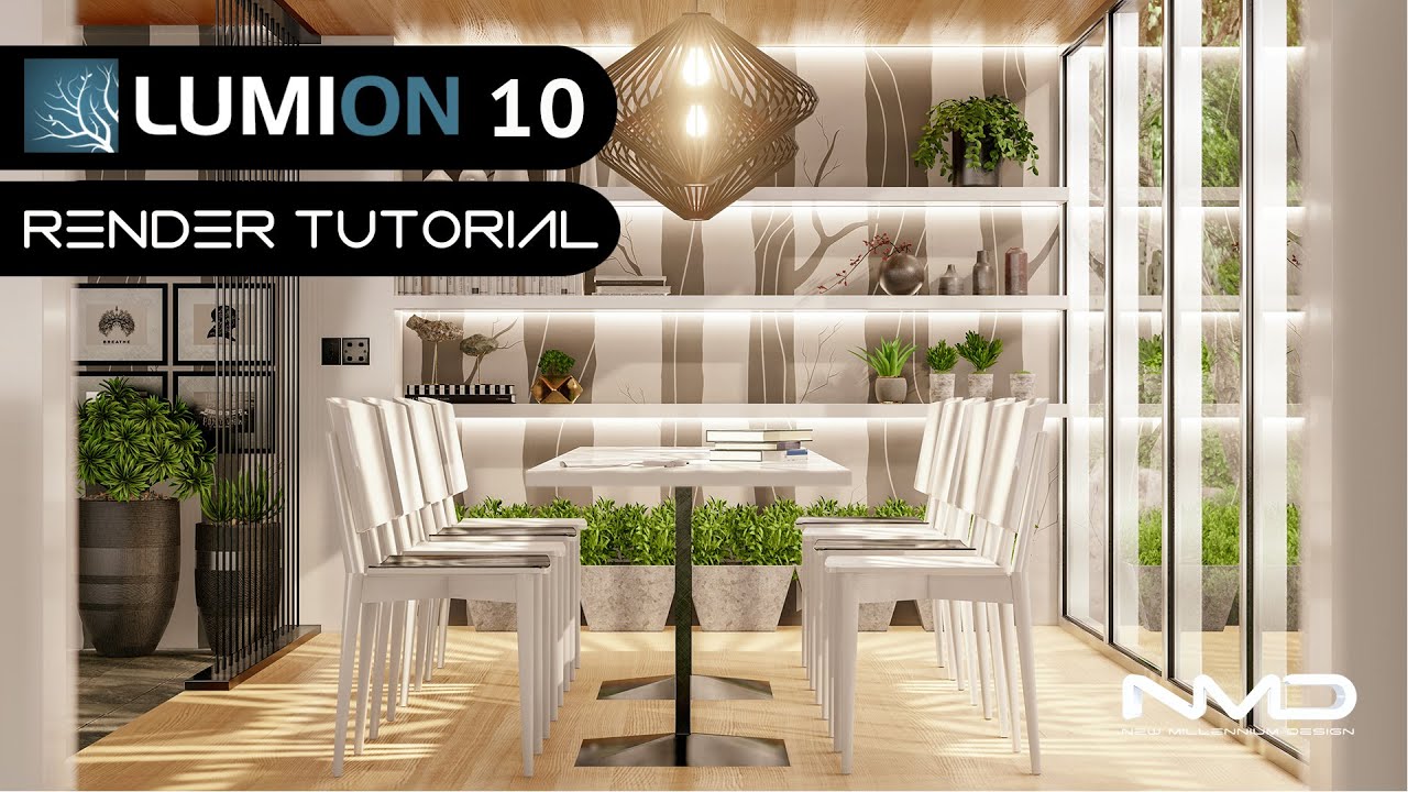 Lumion 10 Pro Modern Dining 3D Rendering Tutorial - YouTube