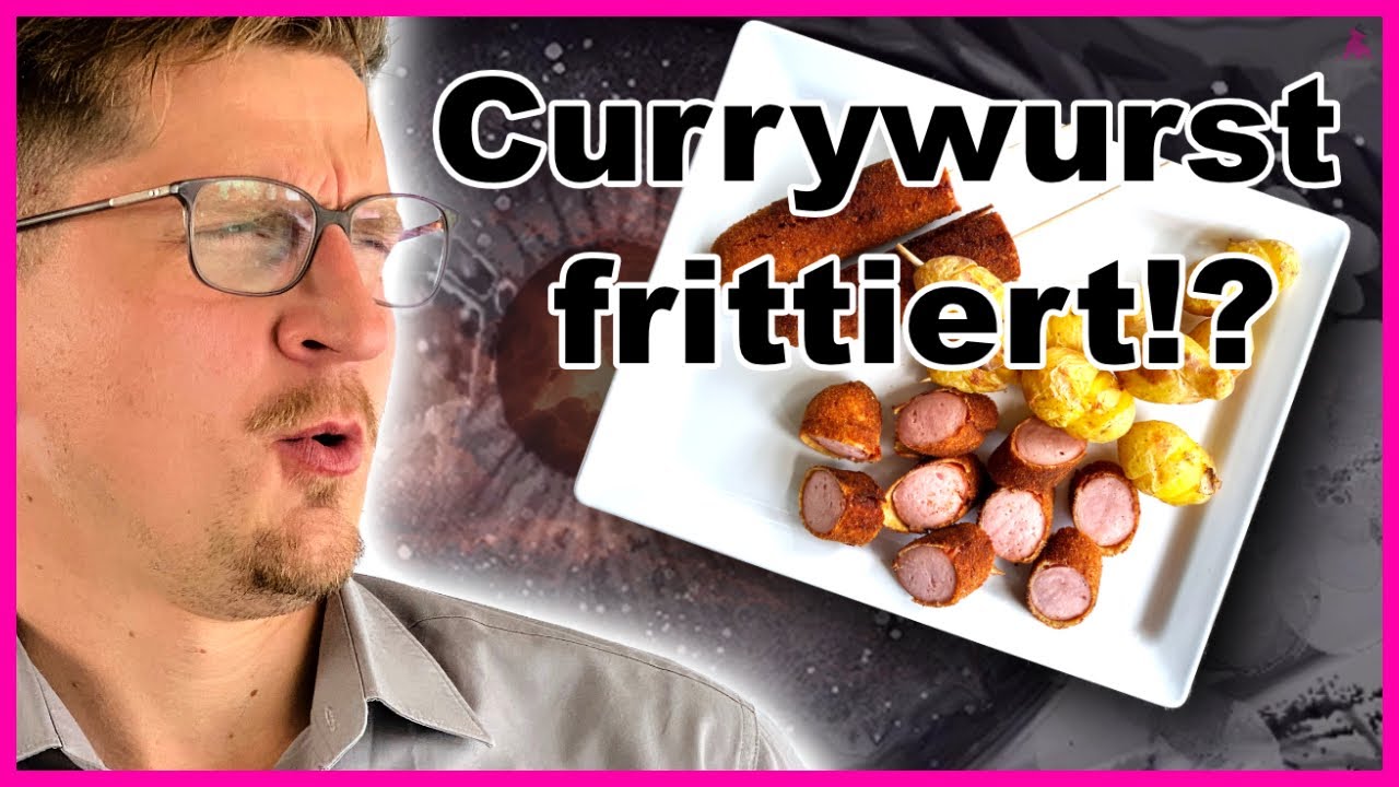 Frittierte Currywurst zu CORN DOGS gemacht - YouTube