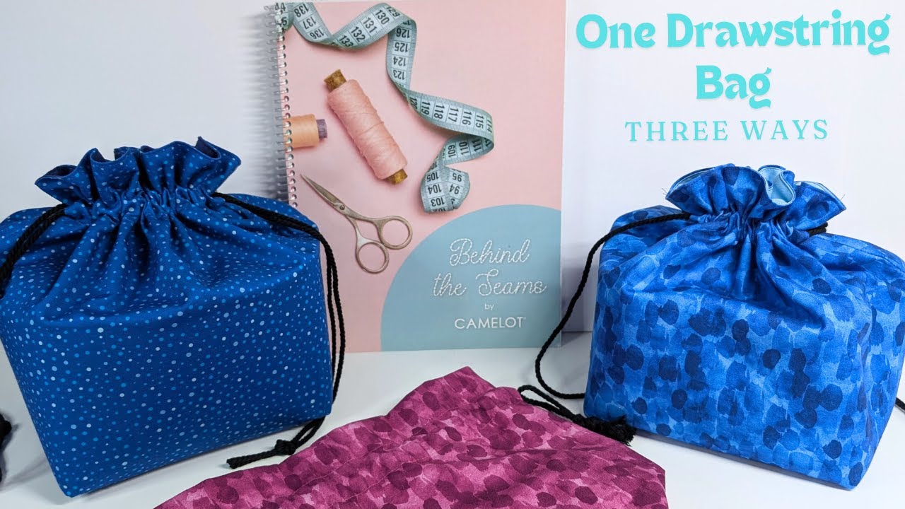 One Drawstring Bag 3 Different Interfacings - YouTube
