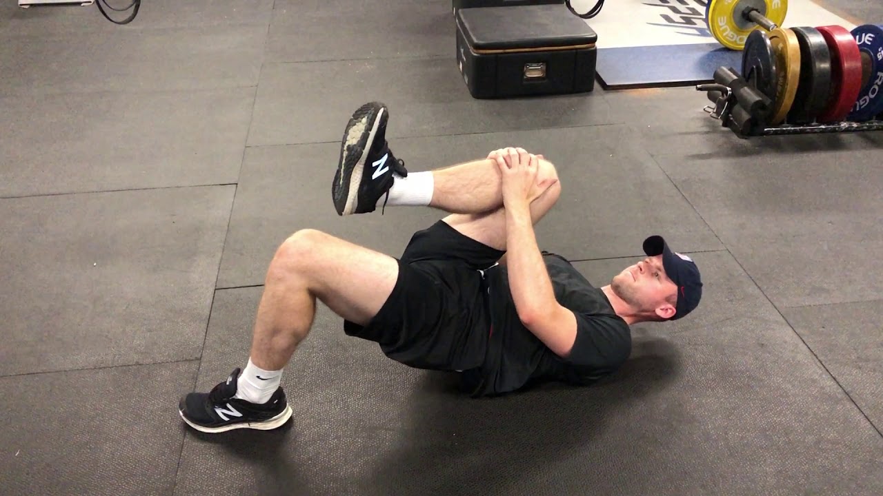 SL Hip Bridge with Knee Hug - YouTube