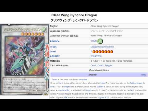 YuGiOh101: Card Review: Clear Wing Synchro Dragon - YouTube