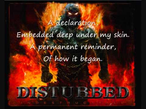 Disturbed - Indestructible lyrics video - YouTube
