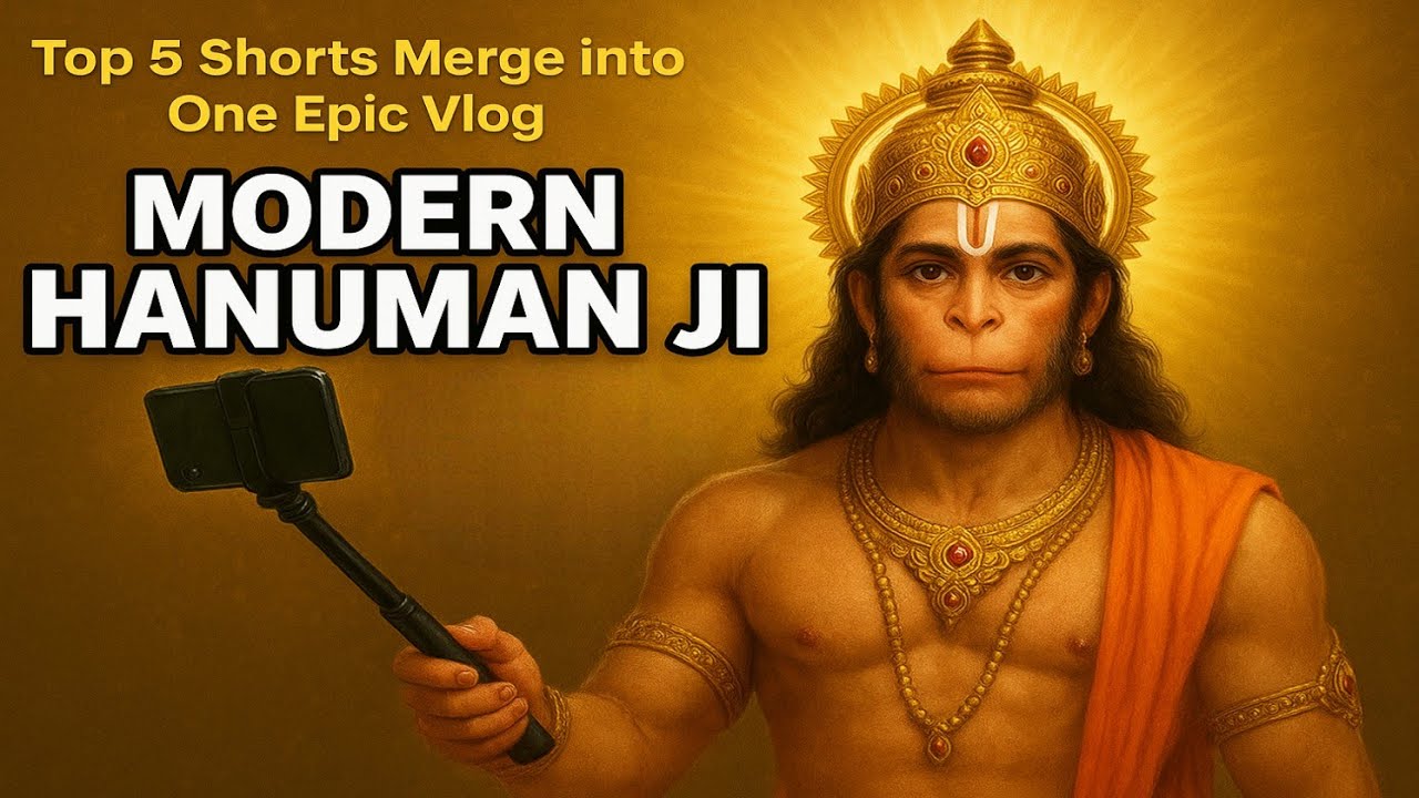 Modern Hanuman Ji Vlog 😱 | first time hanuman ji using selfie stick | # ...
