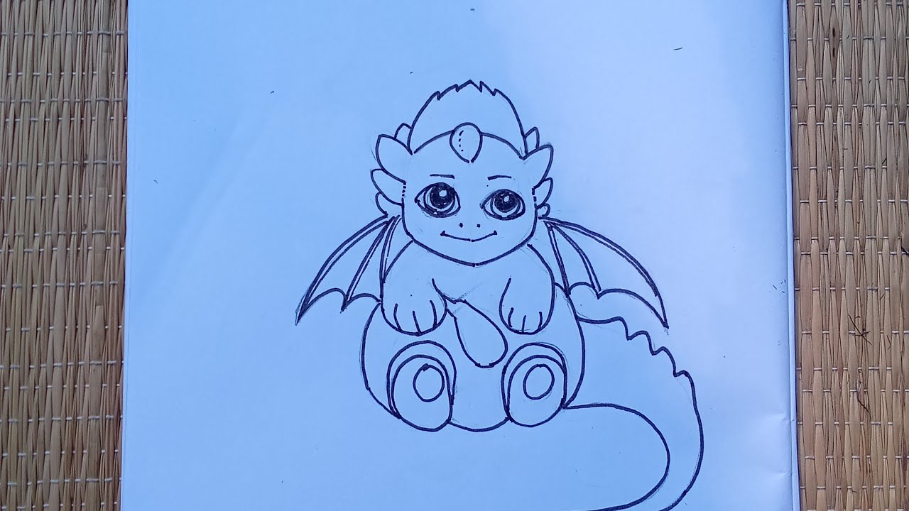 How to draw cute dragon||Step by step guide for beginners. - YouTube